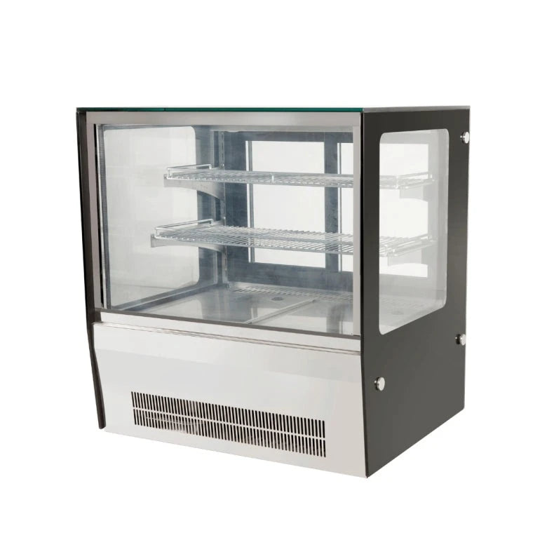 Counter top square glass cold food display 660x530x730 - GN-660RT – Stellar Catering Equipment