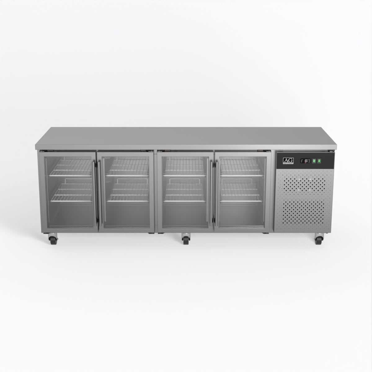 Four Glass Door Commercial Under Bench Fridge | GNX4100TNG – Stellar ...